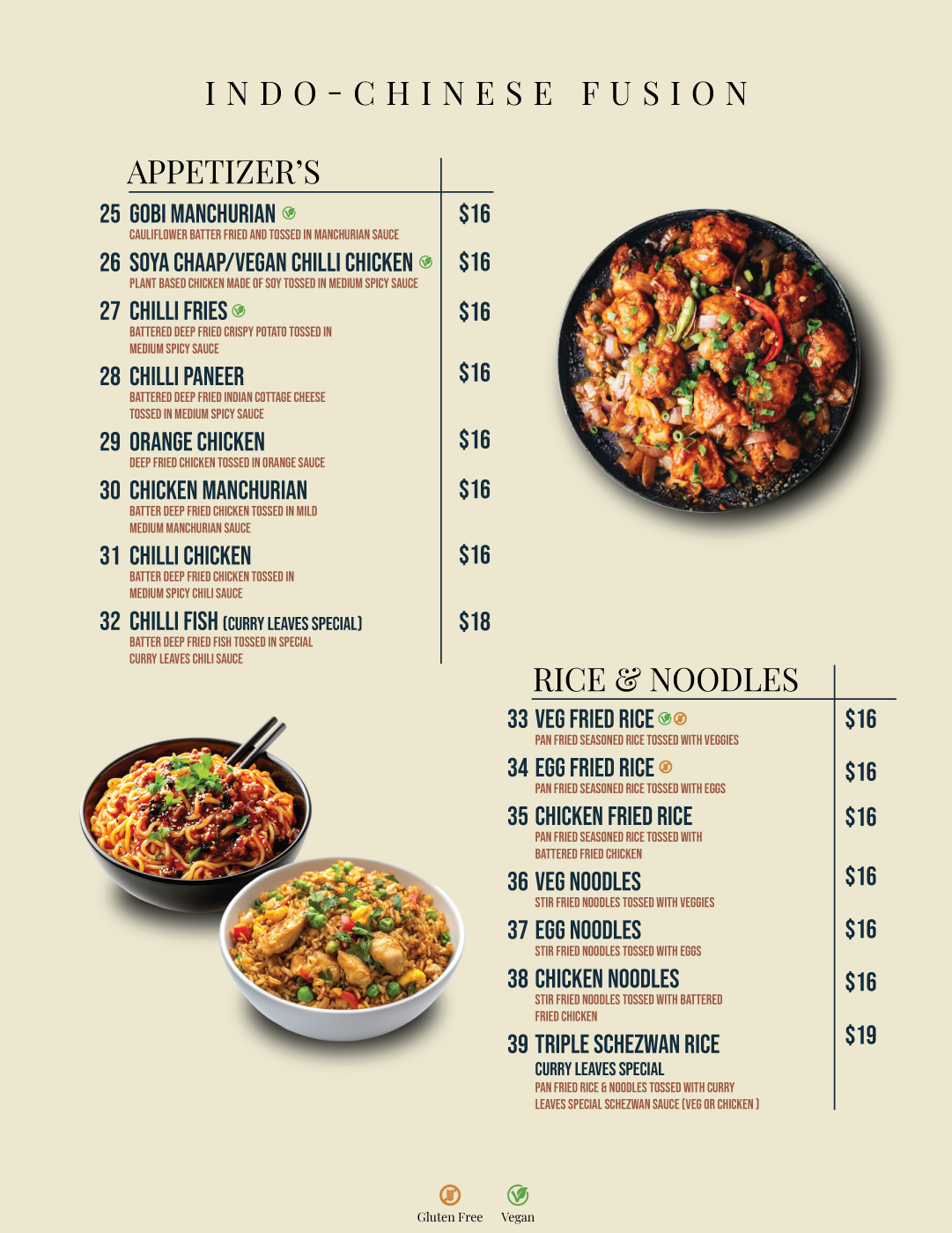 Menu - The Curry Leaves